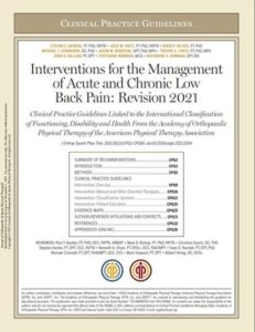 Published CPG - Academy of Orthopaedic Physical Therapy (AOPT)
