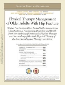 Published CPG - Academy of Orthopaedic Physical Therapy (AOPT)